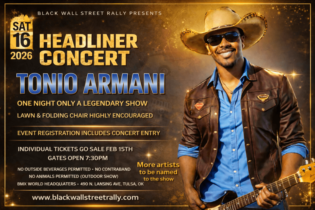 Black Wall Street Rally Announces Headliner Concert Featuring Tonio ...